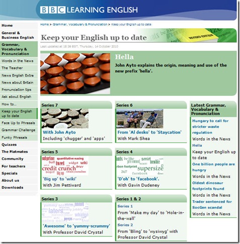 The English Spot: Interesting Sites : BBC Learning English – Keep Your ...